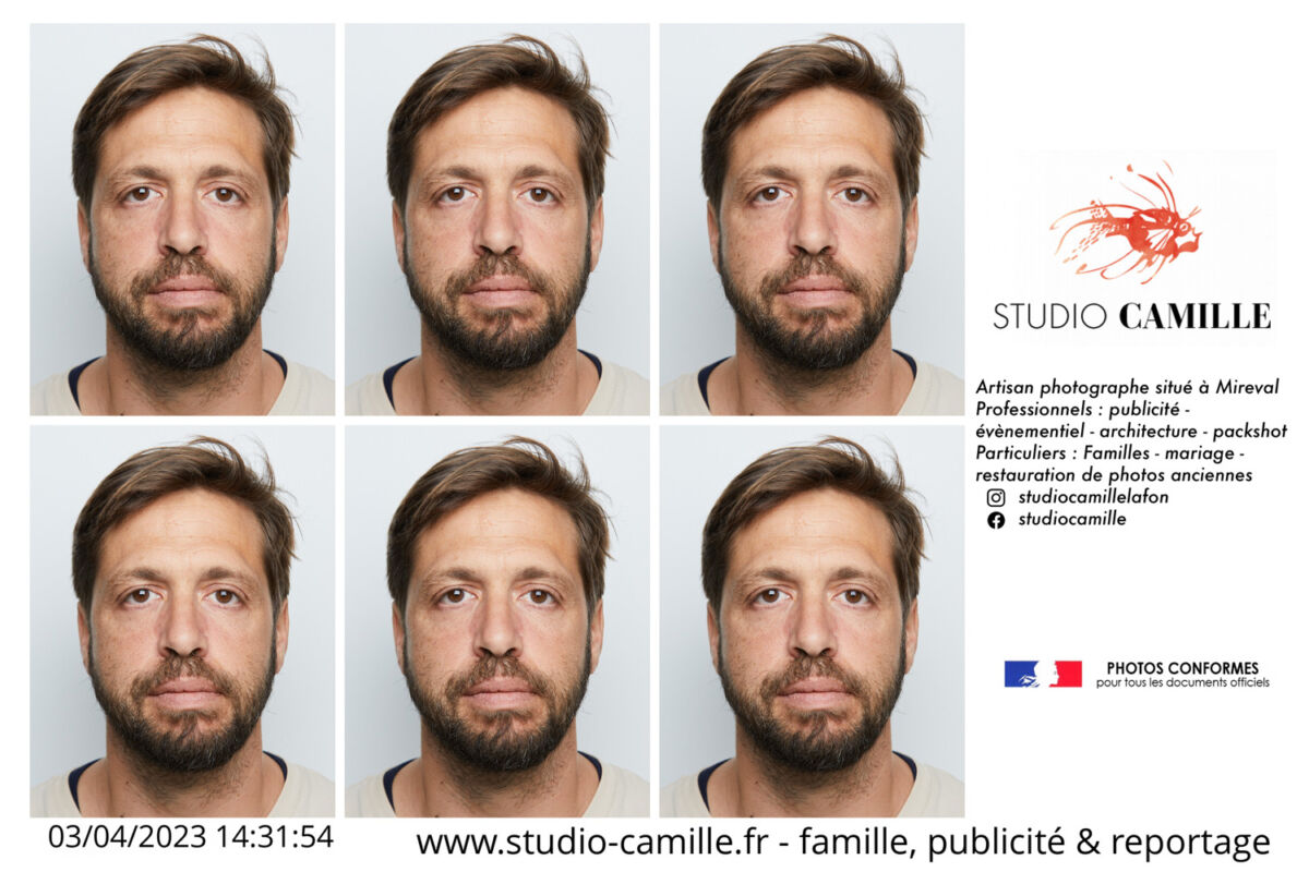 Photos d'identité au normes ANTS Mireval, Vic la Gardiole, Villeneuve ...